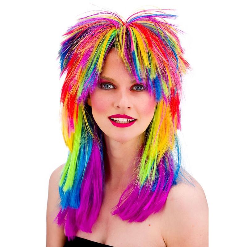 Rainbow Wigs,Colourful Long Hair Wigs Party Cosplay - TikTok Shop ...