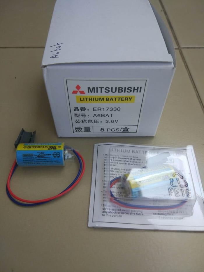 Jual LITHIUM BATTERY BATERAI MITSUBISHI ER17330 A6BAT MR-BAT 3,6V MR ...