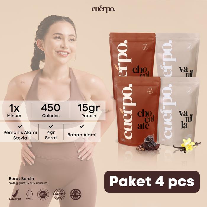 Jual Cuerpo Susu Tinggi Kalori & Protein 960 Gram Bundling 4 Pouch ...