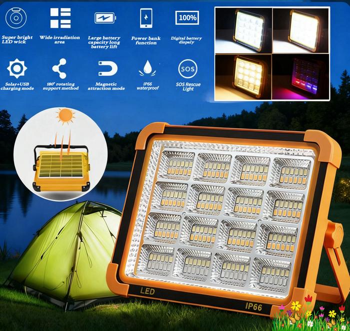 Jual Lampu Sorot 3000W Tenaga Surya Solar Powered Gantung Camping Tenda ...