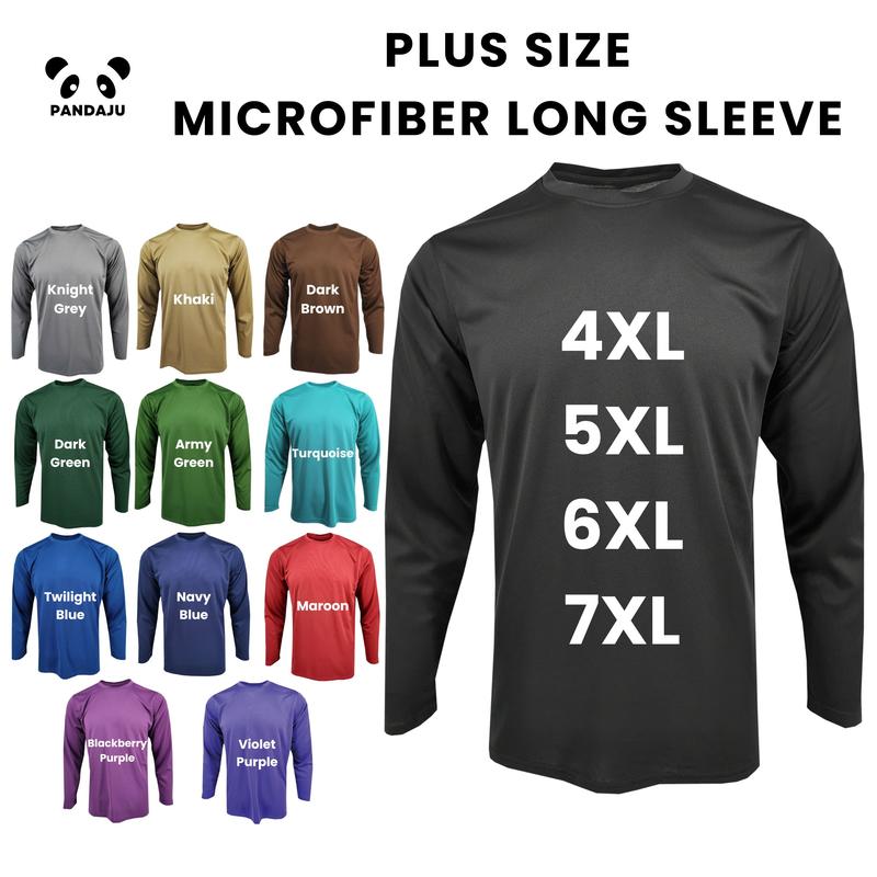 (4XL TO 7XL) PLUS SIZE Microfiber Long Sleeve T-Shirt/Men Jersi ...