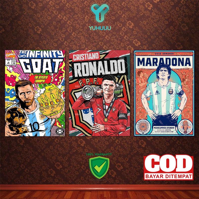 YUHUUU.CO 1 SET Pajangan Hiasan dinding KOMIK SEPAKBOLA 20X3 - Shop ...