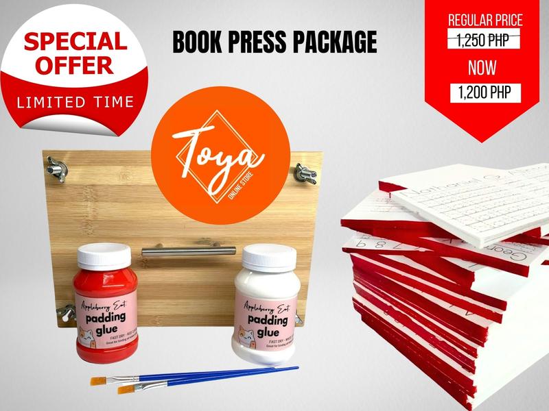 BOOK PRESS / PAD PRESS Package with Padding Glue and FREE BRUSH ...
