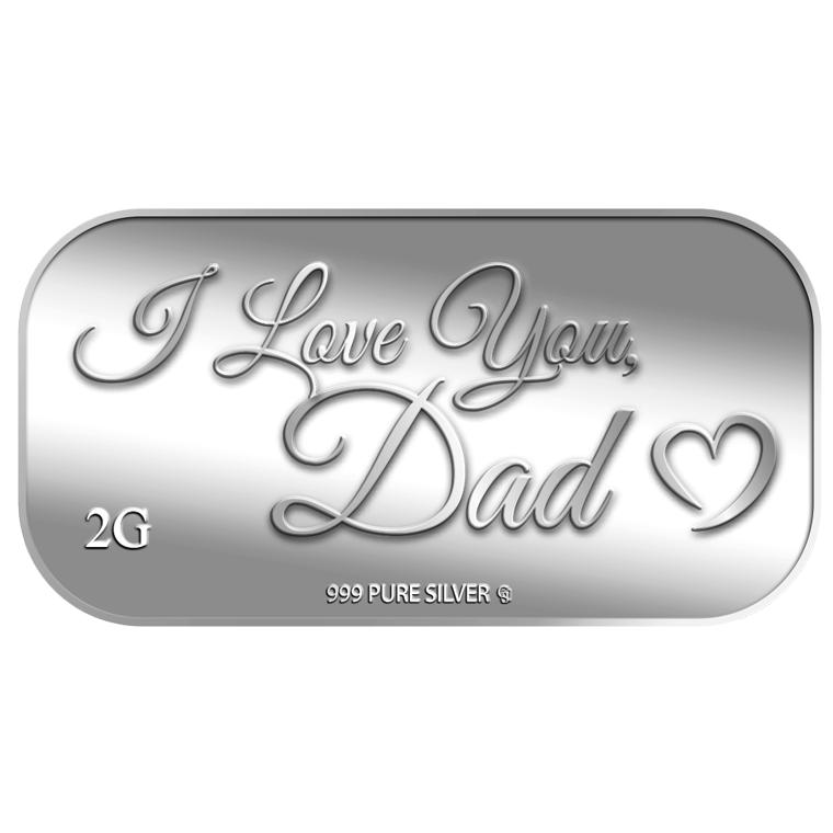 999 Pure Silver | 2g I Love You, Dad Silver Bar - TikTok Shop Singapore