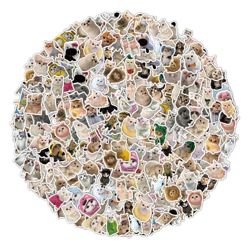 50pcs 100pcs Realistic Cat Stickers Pack Waterproof Aestheti - TikTok ...