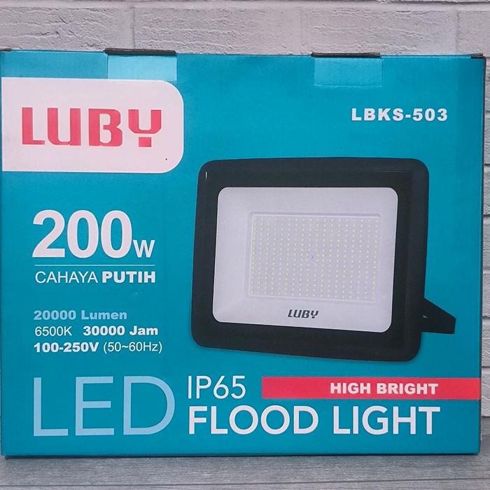 Jual LUBY LAMPU SOROT LED 200W 200 Watt LBKS-503 CAHAYA PUTIH ...