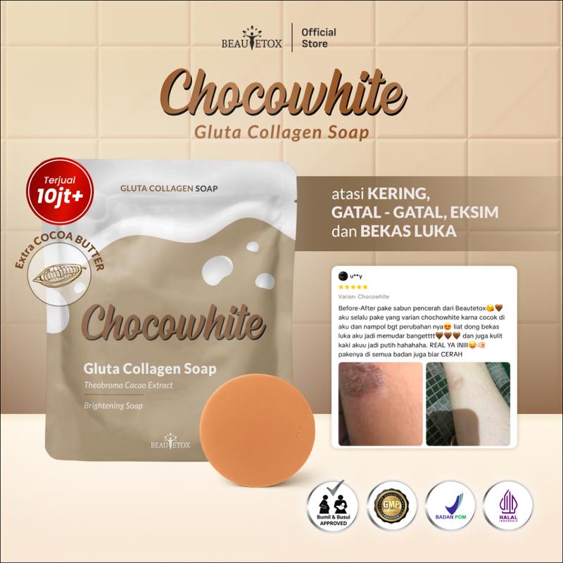 Beautetox Chocowhite Gluta Collagen Soap Sabun Pemutih Badan Whitening ...