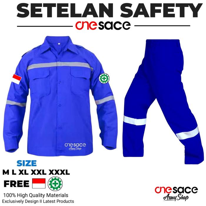 Jual SETELAN Wearpack Katelpak Safety Bahan Setelan Kemeja Celana Kerja ...
