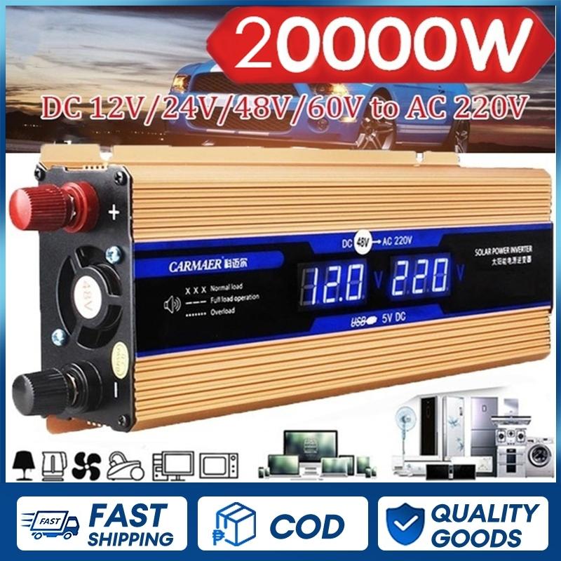 Power Inverter Solar Power Inverter 12v to 220v 7000 watts 20000 - TikTok Shop Philippines