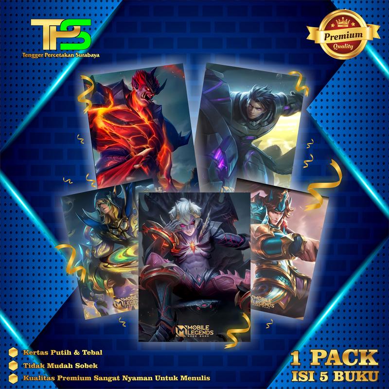 Buku Tulis Sekolah bergaris Custom MOBILE LEGEND 38 Lembar 1 - Shop ...