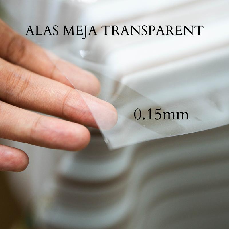 Alas Meja Transparent PVC 0.15mm Tebal / Alas Meja Plastik Lutsinar ...