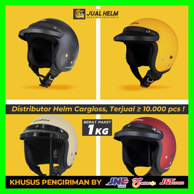 Helm Cargloss Retro CFM | Bogo | Half Face | Motorcycle | Tanpa - Shop ...