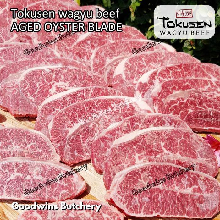 Promo Wagyu beef Tokusen OYSTER BLADE marbling MBS-5 aged-frozen daging ...