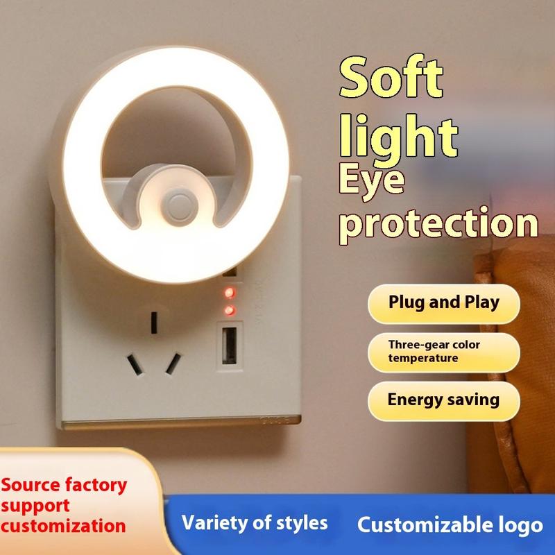 Energy saving night light plug-in cartoon with switch LED night ...