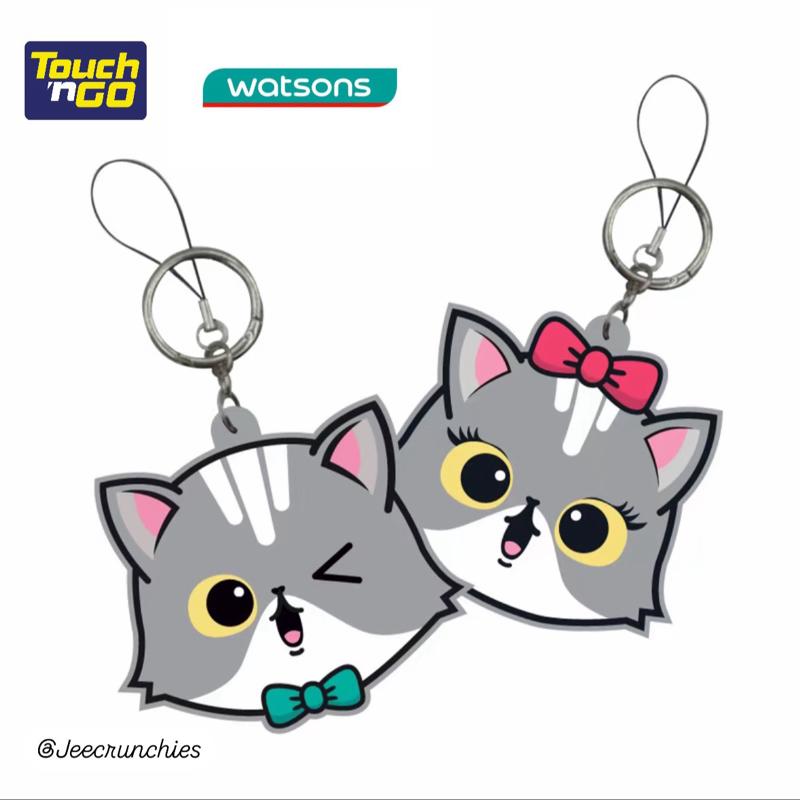 READY STOCK TOUCH N GO CUTE CAT WATSON CHARMS KEYCHAIN BELL - TikTok ...