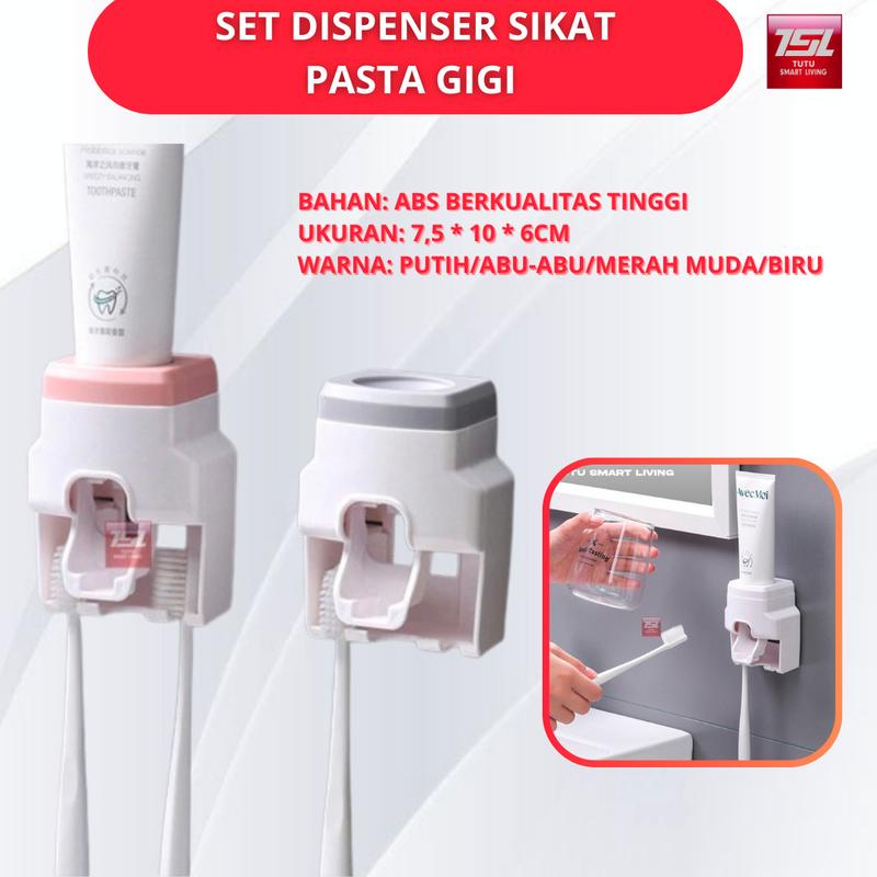 TUTU Set Dispenser Sikat Pasta Gigi odol Otomatis Dengan Model - Shop ...