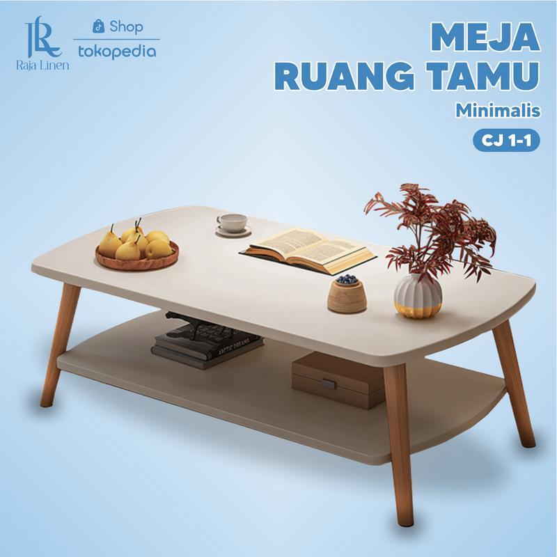 Meja Tamu Minimalis Modern Meja Ruang Tamu Aesthetic Dua Tingkat Bahan ...