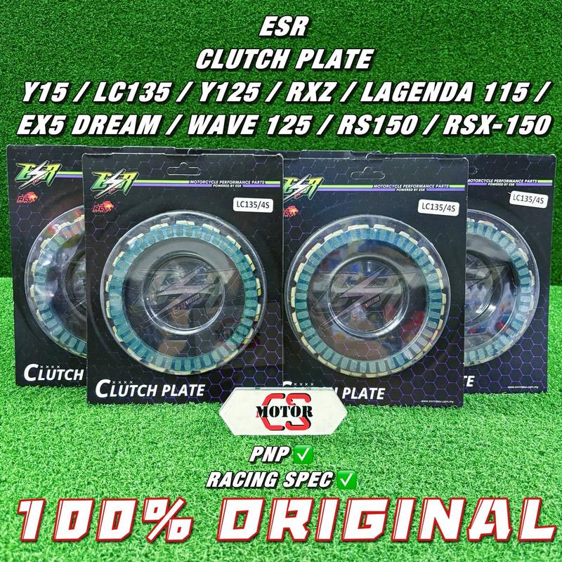 ESR MOTOR CLUTCH PLATE Y15ZR LC135 V1-V8 Fi EX5 DREAM WAVE 125 - TikTok ...