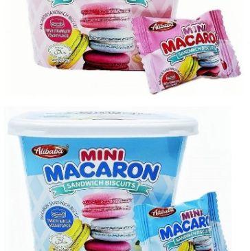 Biskut Mini Macaron Sandwich Strawberry & Vanilla [HALAL] - Snacks ...