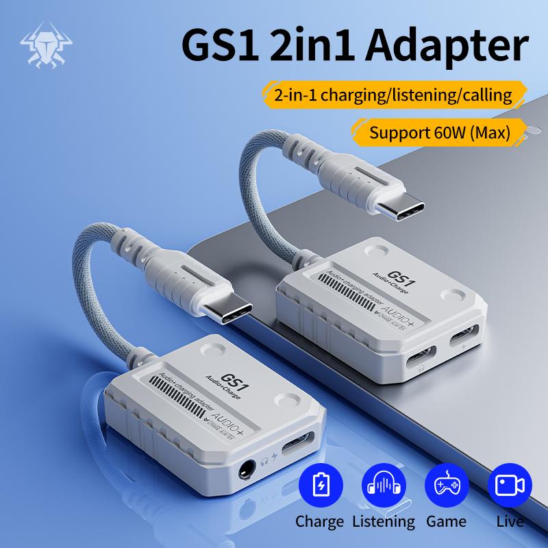 Plextone GS1 2 In 1 USB Type-C 3.5mm Audio Jack AUX 60W Fast - TikTok ...