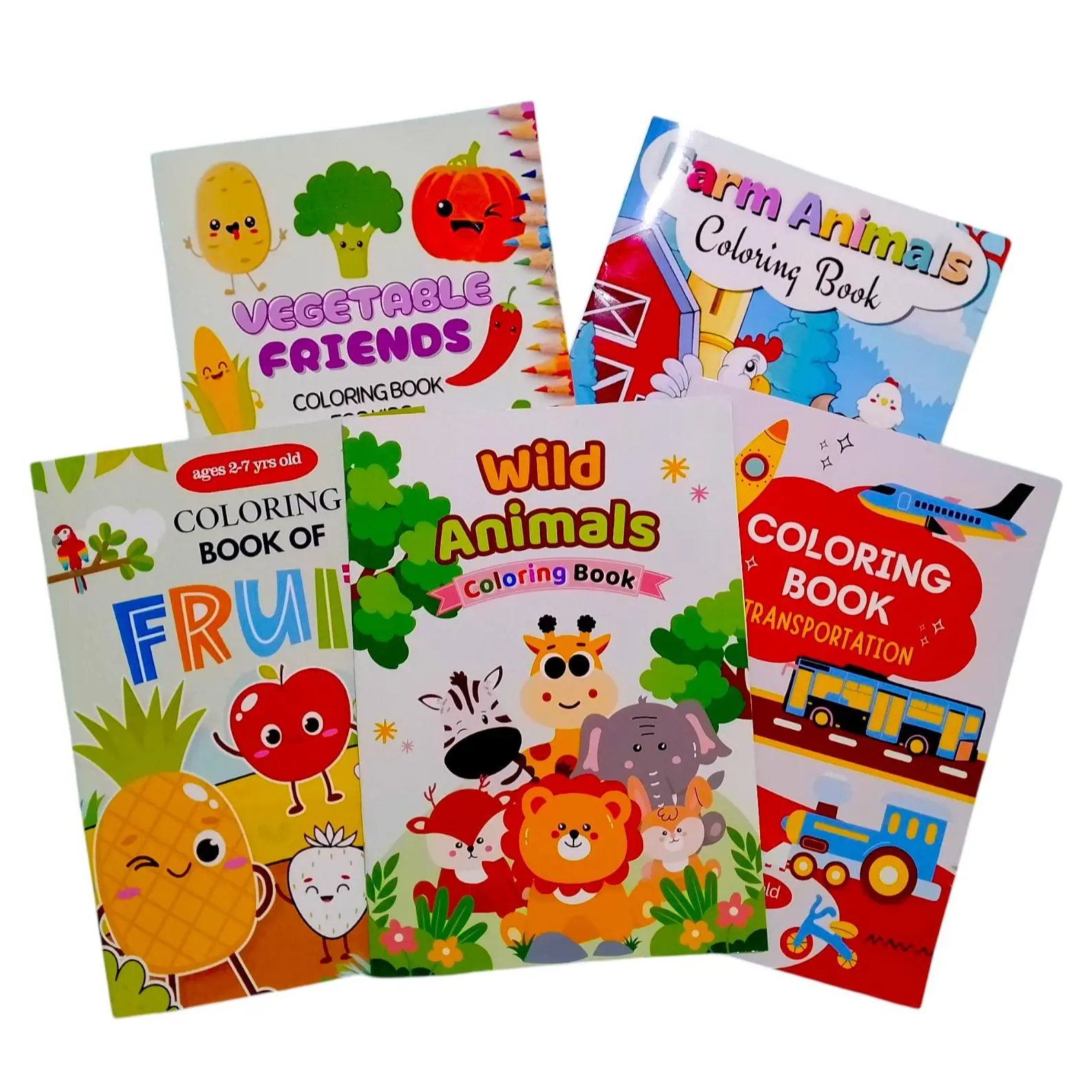 Coloring Book for Kids Ages 2-7 Years A5 Size 21cm x 14.8cm 16 Images ...