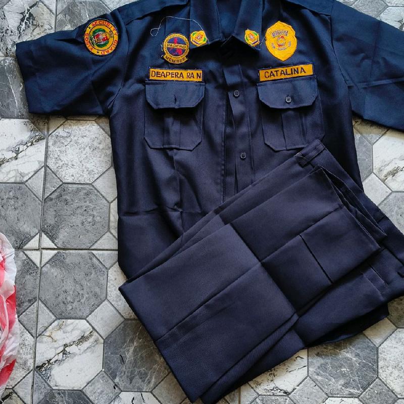 security guard uniform polo set with complete patches - TikTok Shop ...