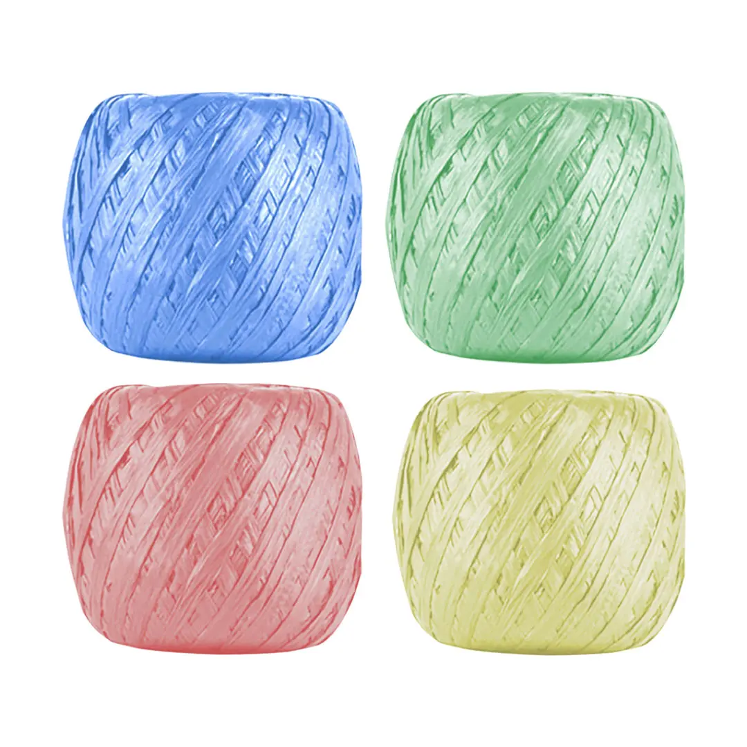 Tali Rafia 300-1000 Gram Aneka Warna Biru, Hijau, Kuning Dan Merah ...