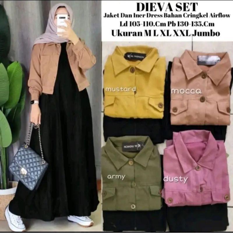 DIEVA SET | SETELAN WANITA REMAJA DEWASA | SET GAMIS OUTER - Shop ...