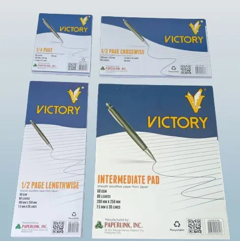 Victory Pad Paper WHITE Pad paper 4n1 Set School Supplies Complete Set ...