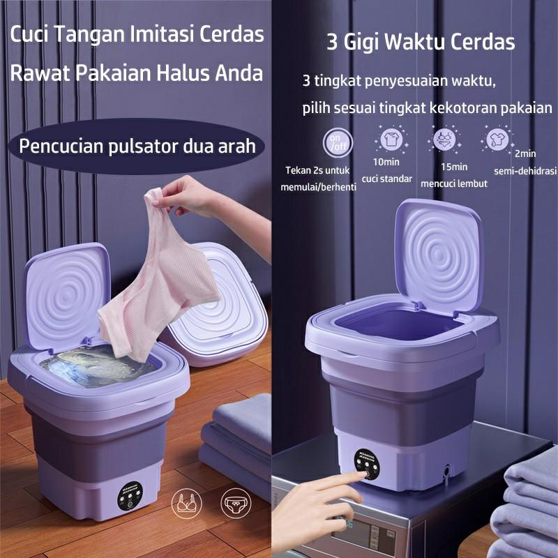 Portable Lipat Folding Washing Machine Kecil KAPASITAS 8L - Shop ...