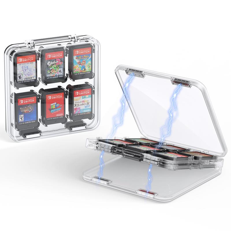 IINE Transparent Switch Game Card Case Magnetic Closure Dustproof ...