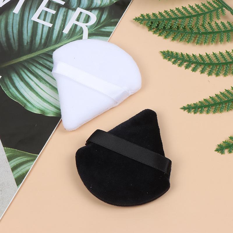 2pcs Cosmetic Puff Triangle Velvet Mini MakeUp Sponge Puffs Make ...