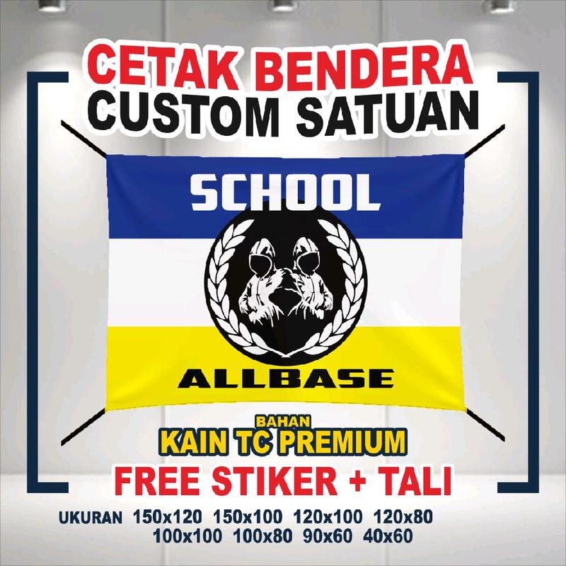 bendera custom desain sendiri - Shop | Tokopedia