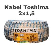 Jual kabel nym 2x1, 5 toshima SNI, kabel tembaga, kabel 2x1, 5 tembaga ...