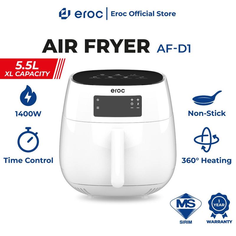 Eroc Air Fryer With Non-Stick Coating Digital Control Auto Power ...