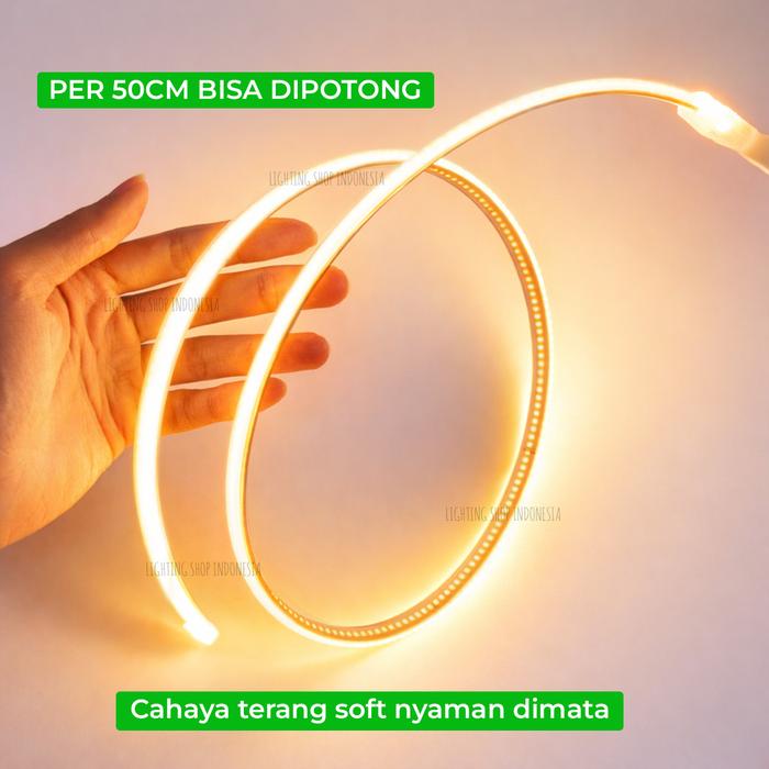 Jual Lampu strip dotless COB led 220V neon flex waterproof 3000K 4000K ...