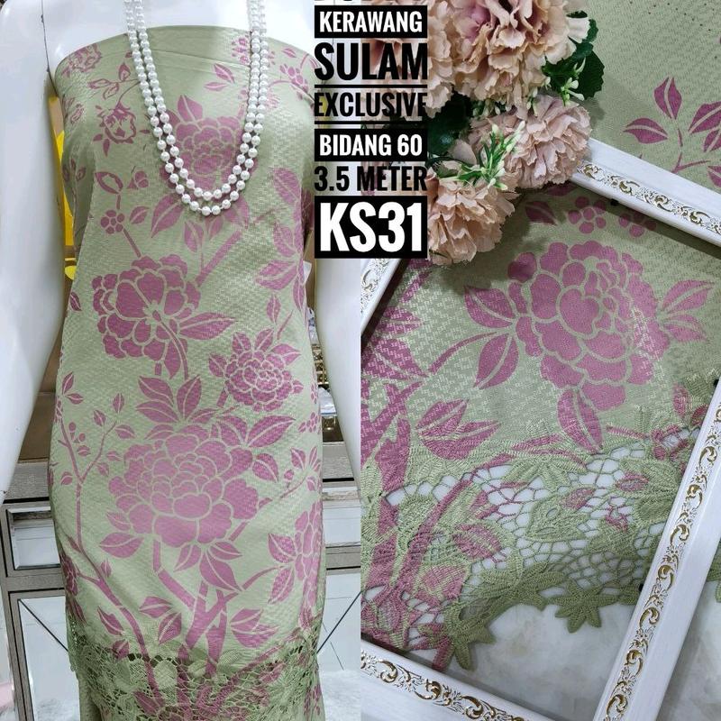 KAIN PASANG SUTERA DOBBY LACE SULAM TEBUK - TikTok Shop Malaysia