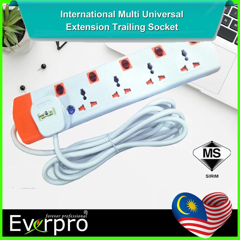 5 Gang International Multi Portable Extension Trailing Socket - TikTok ...