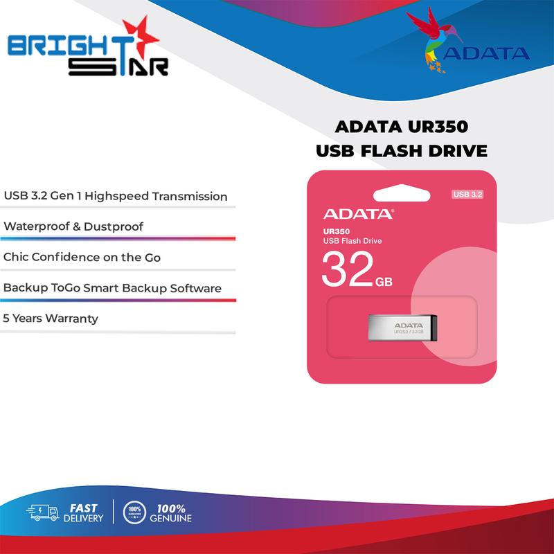 ADATA UR350 USB 3.2 Gen 1 USB Flash Drive - TikTok Shop Malaysia