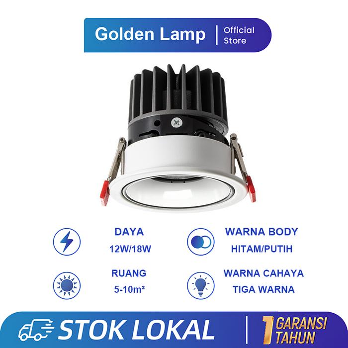 Promo Lampu LED COB Spot Adjustable 12W/18W - Sorot Plafon Anti Silau ...