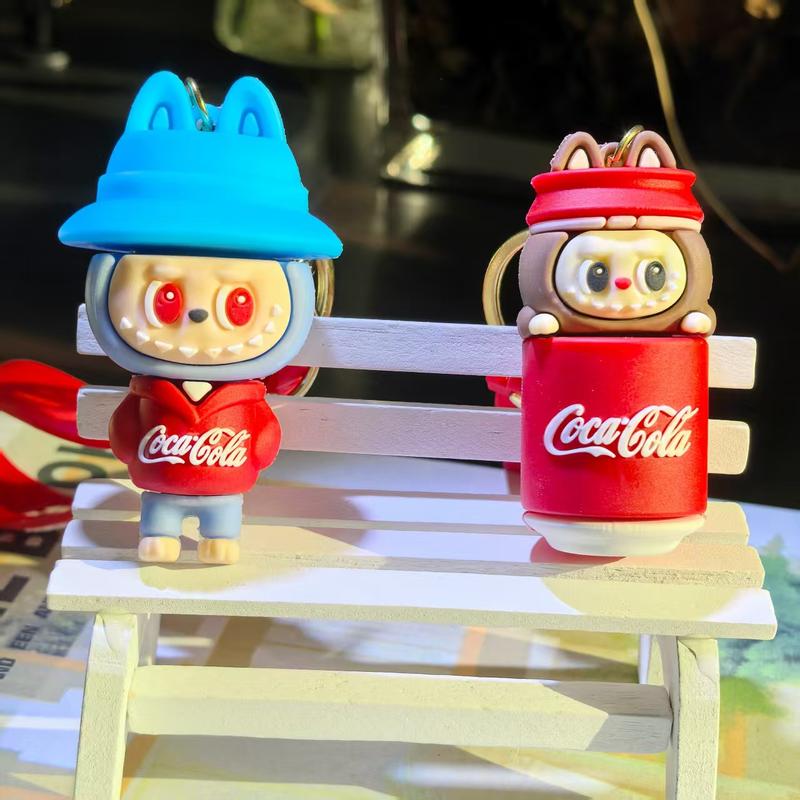 Cola pendant. LA-bubu keychain. Little sheep soft rubber figurine ...