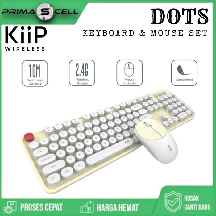 Jual KIIP WIRELESS DOTS KEYBOARD MOUSE SET WIRELESS 2.4G - Kota Malang ...