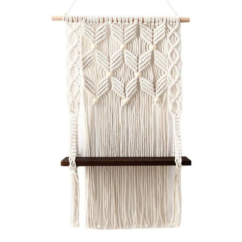 Simple Macrame Handmade Bohemian Tapestry w/ Wood Holder Photo - TikTok ...