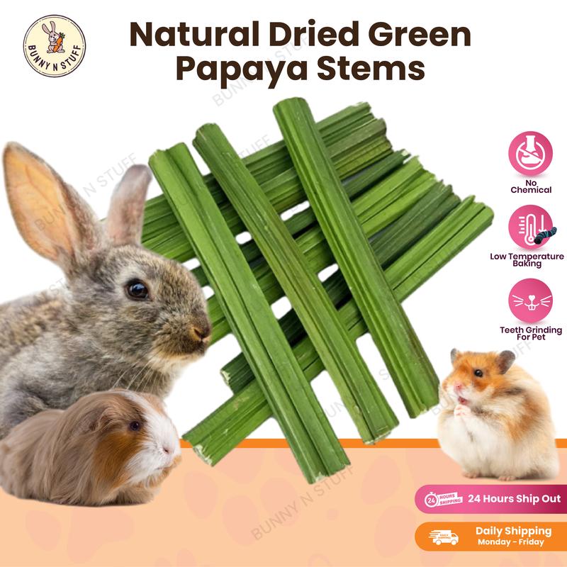 Natural Dried Green Papaya Stems Rabbit Molar Snack, hamster - TikTok ...