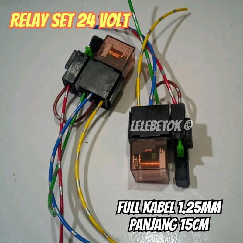 Relay 24v 80a Kaki 4 Kaki 5 Pin Set Soket Socket Riley Klakson Lampu ...