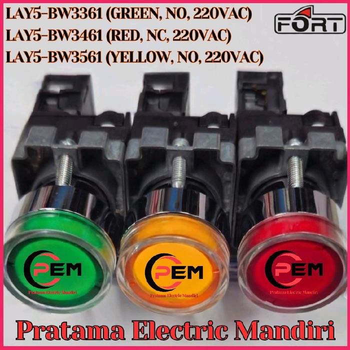 Jual FORT ILLUMINATED PUSH BUTTON LAMP NEON BULB TOMBOL TEKAN DIRECT ...
