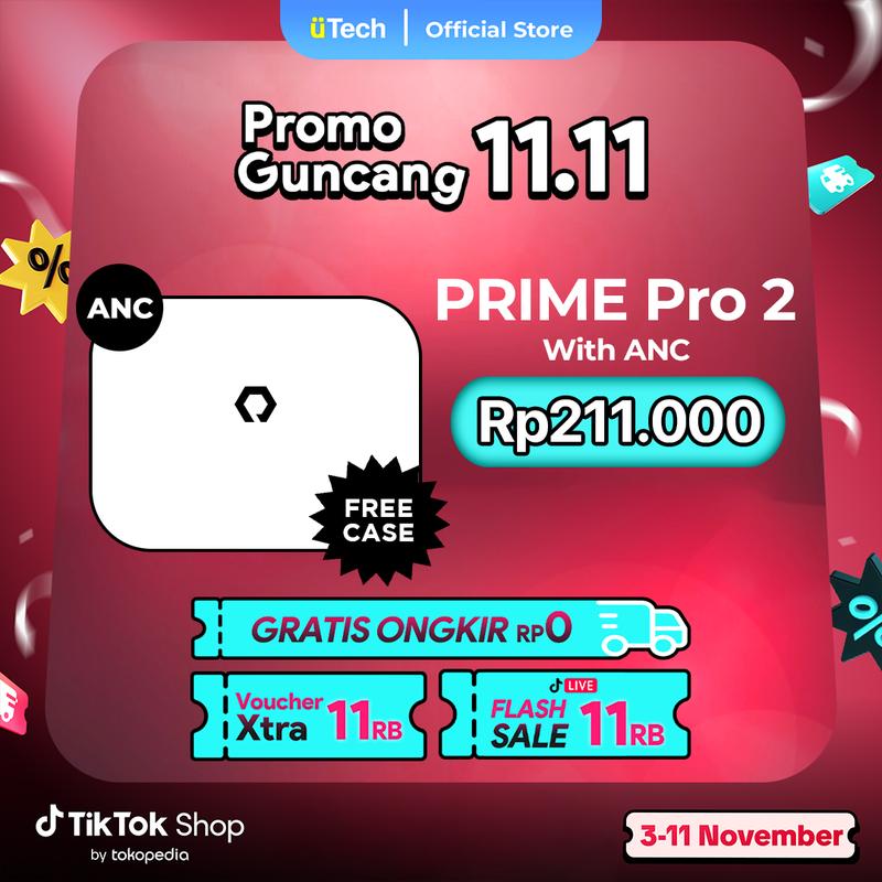 [FREE CASE] uTech PRIME Pro 2 ANC 100% TWS Active Noise Cancelation, H2 ...