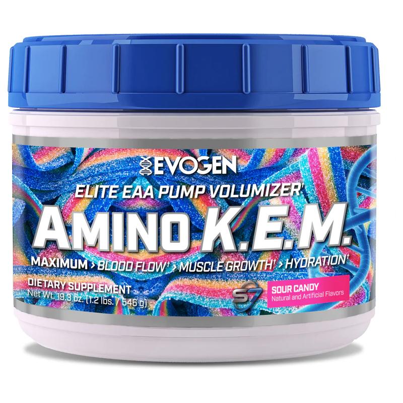 Evogen Amino K.E.M. Elite EAA Pump Volumizer - 30 Servings for Maximum ...