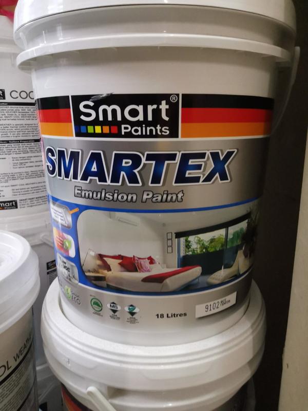 18 atau 7 LITER SMART PAINT SMARTEX 9102 PUTIH /18lt paint - TikTok ...