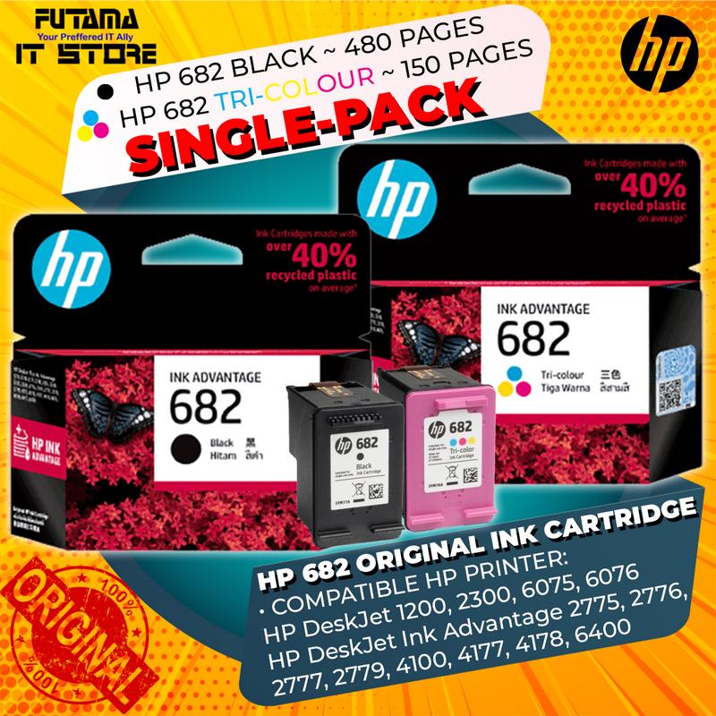 HP 682 Genuine Ink Cartridge (Black 480pgs/Color 150pgs) - 2336,2776 ...